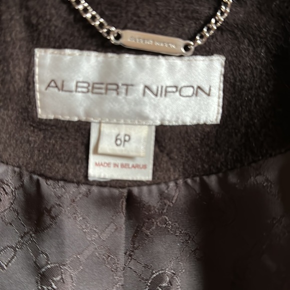 Albert Nipon | Jackets & Coats | Vintage Albert Nippon Brown Wool Coat ...